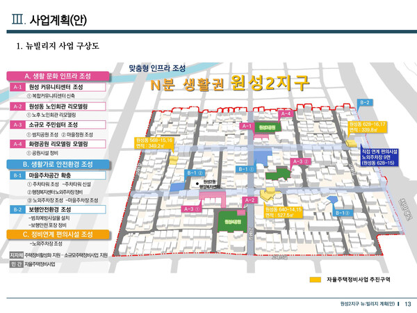천안시, 원성동 뉴빌리지사업 공모 참여